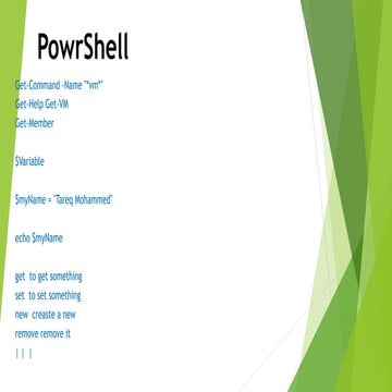 PowerShell power point presentation for learning | PPT