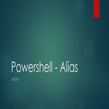 Powershell Alias Ppt