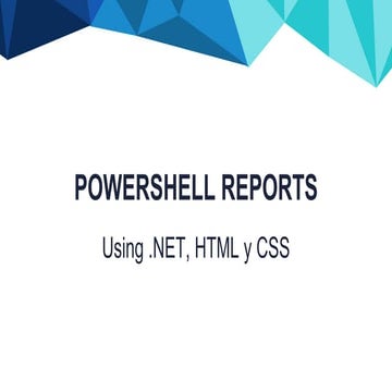 PowerShell reports | PPT