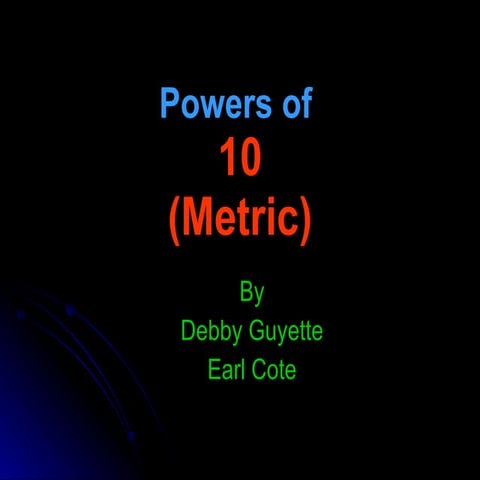 Powers of 10 | PPT