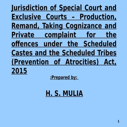 Powers of the Special Court to Remand the Accused | PDF