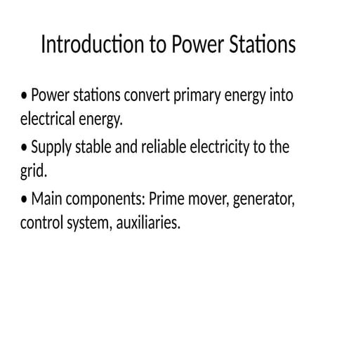 Comprehensive Overview of Power Stations and Generator Types for ...