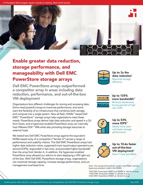 The Dell EMC PowerMax 8000 outperformed another vendor's array on an ...