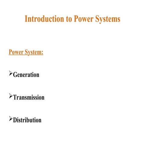 Power System-1 Generation, Hydel, Thermal | PPT