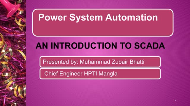 Introduction to SCADA | PPTX | Operating Systems | Computer Software and Applications