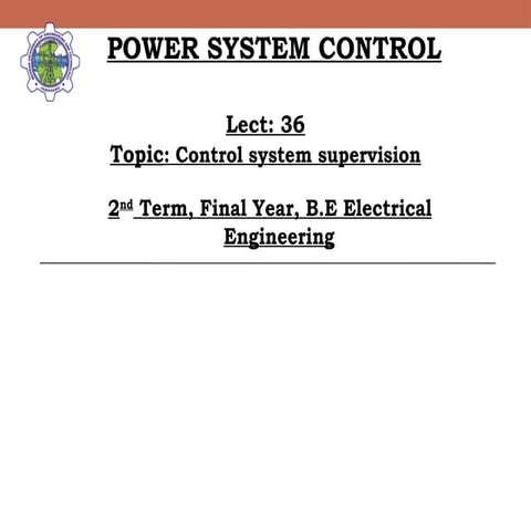 Power system operation and control.pptx. | PPTX