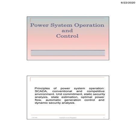 Power System Operation And Control Switching And Controlling System Pdf