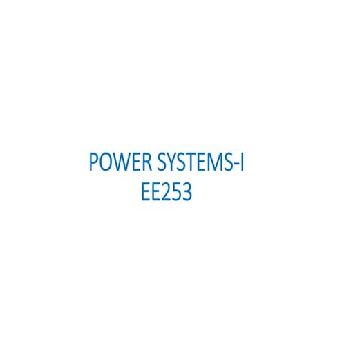 Power systems i 21-01-22 | PPT