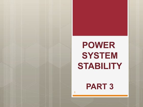 BEF43303_-_201620171_W8 Power System Stability.pdf | Geology | Science