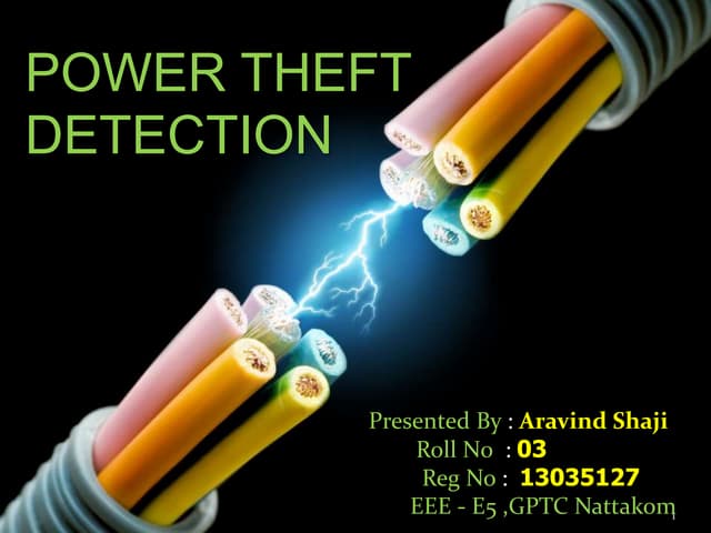 Power Theft Detection Using Iot Pptx