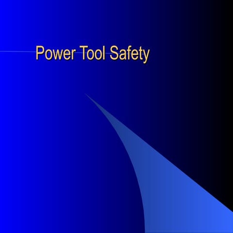 Safety aspect on Power tools usage in Interior Projects. | PPT
