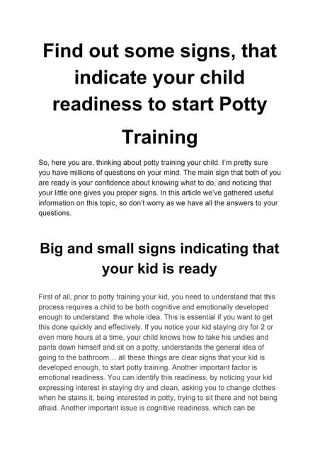 POTTY TRAINING 101 (1) | PDF