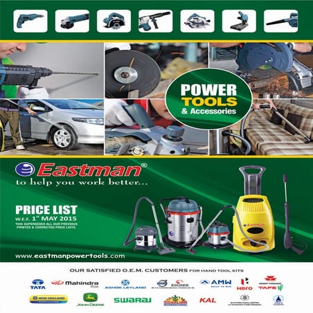Eastman Power tools price 2015 | PDF