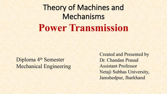 Power transmission devices | PPTX