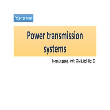Power transmission system | PPTX