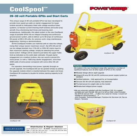 Power vamp coolspool 26 52 130 260 | PDF