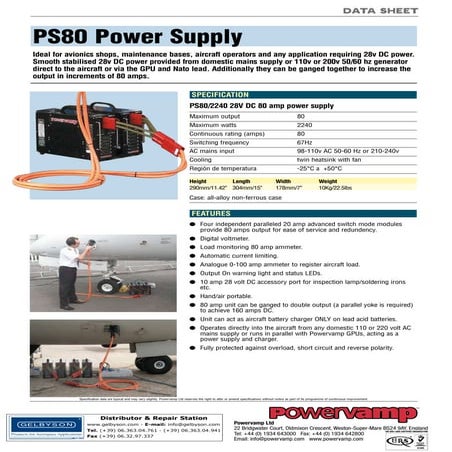 Power vamp ps80 powersupply | PDF