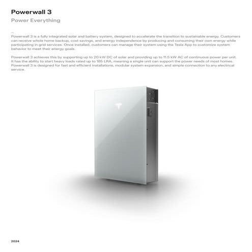Tesla Powerwall 3 Datasheet | Halcol Energy | PDF
