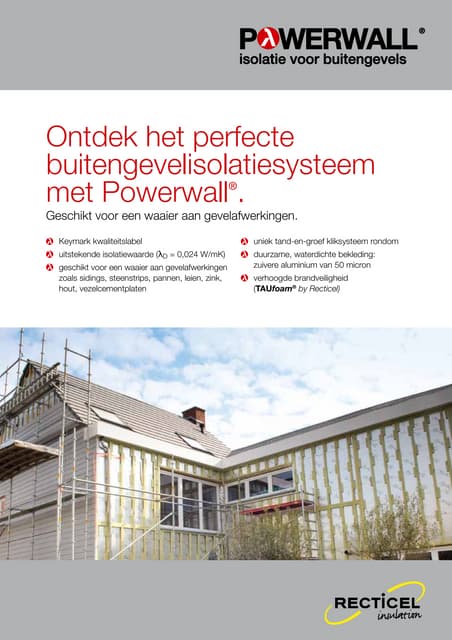 Recticel Insulation - Eurowall spouwisolatie | PDF