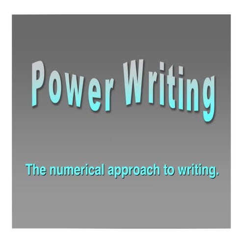 Power writing | PPT