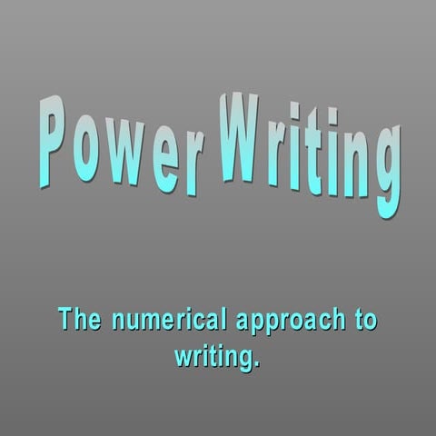 Power writing | PPT
