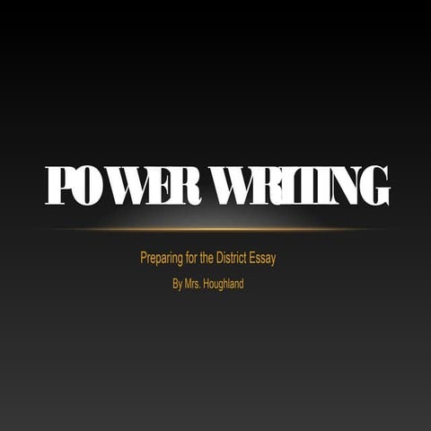 Power writing | PPT