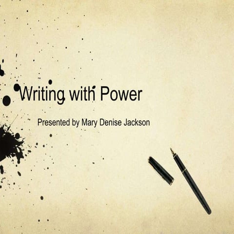 Power writing slideshare | PPTX