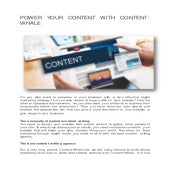 Power your content with content-whale