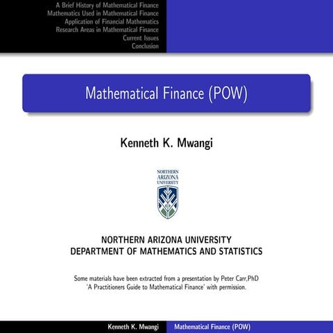 Financial Mathematics | PDF