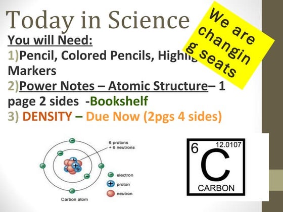 Powr Notes Atomic Structure Day 2a Ppt