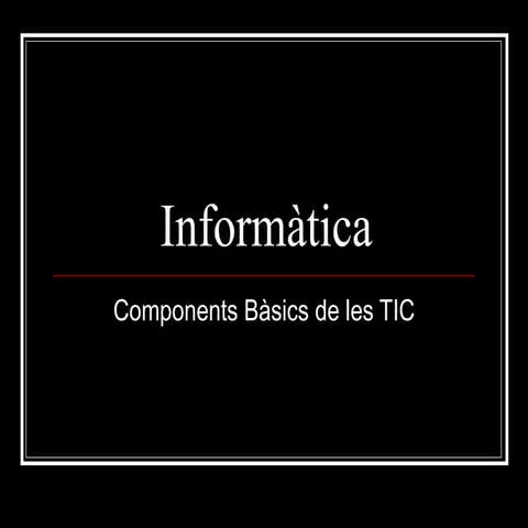 Curs d'iniciació a la informàtica, 1a sessió | PDF