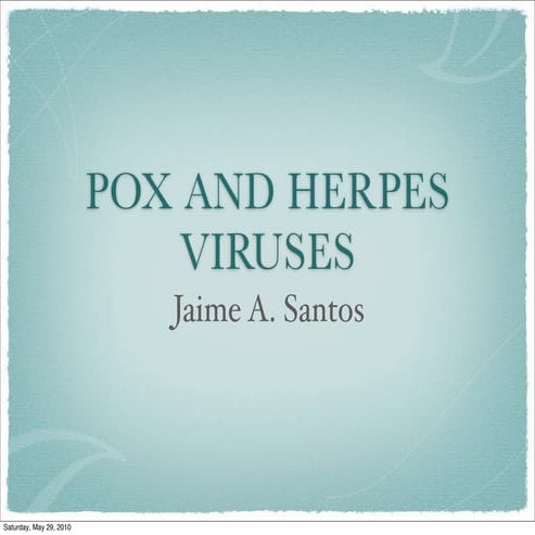 Pox herpes | PDF | Infectious Diseases | Diseases and Conditions