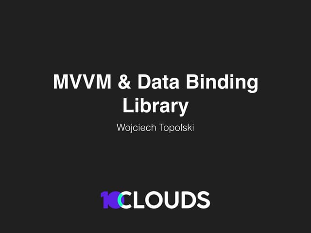 Mvvm And Data Binding Library Ppt 2503