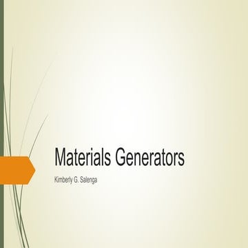 material generators | PPTX