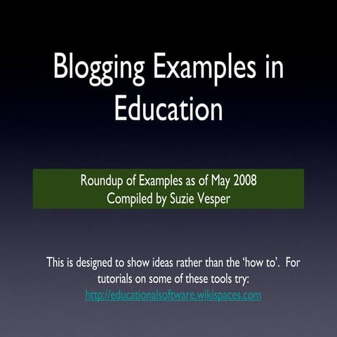 Blogging Examples from Roundup | PPT