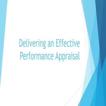 Delivering Effective Performance Appraisals | PPTX