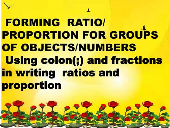 Math q2 w8 lesson 50 expresses ratio using the colon or fraction (1 ...