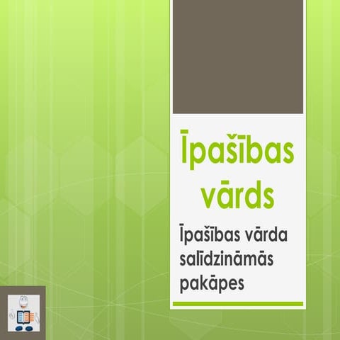 Īpašības vārda salīdzināmās pakāpes | PPTX