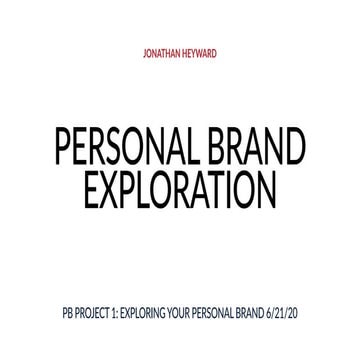 Personal Brand Exploration 6/21/20 | PDF