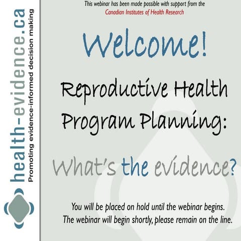 Reproductive Health Program Planning in Public Health: What's the ...