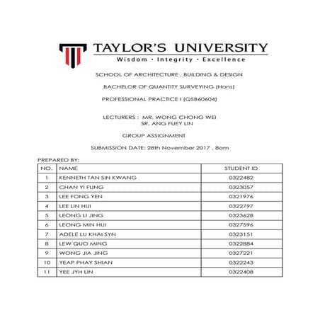 Professional Practice I Assignment | PDF