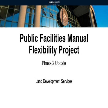 Adding Flexibility to Fairfax County's Public Facilities Manual (PFM ...