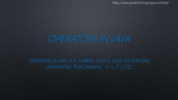 Operators In Java 3027