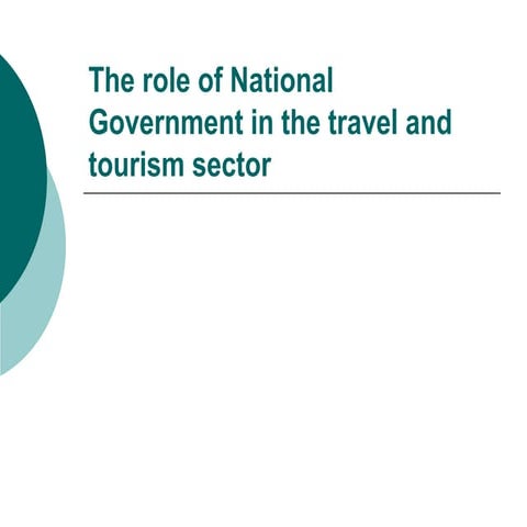 Role of national government in travel & tourism | PPT