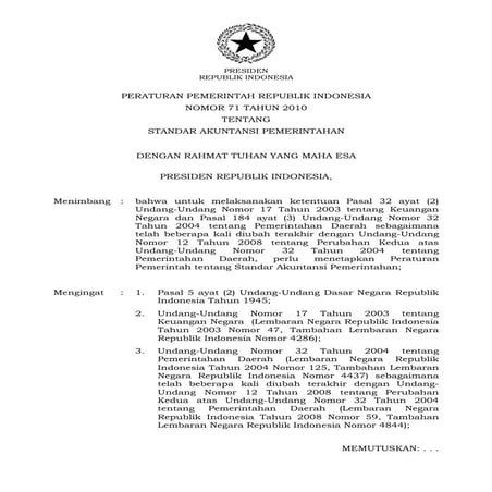 Pp 71 tahun_2010 | PDF