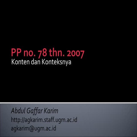 Pp 78 2007 konten dan konteks agk | PPS
