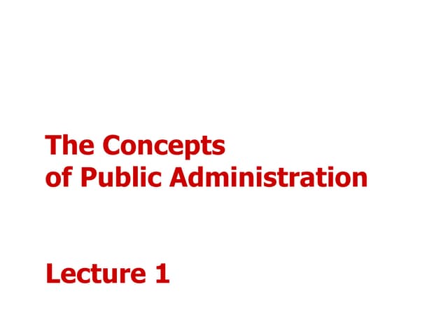 Introduction to Public Administration | PPTX