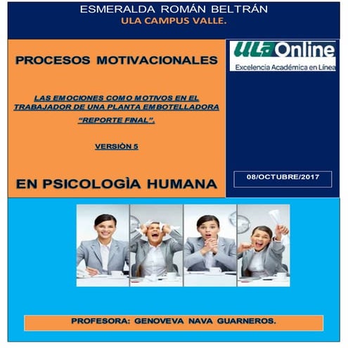 Motivacion y emocion | PPTX