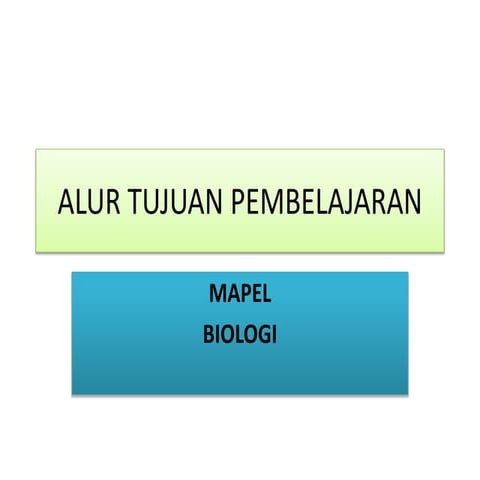 Alur Tujuan Pembelajaran (ATP) IPA-Biologi Fase E Kelas X tahun 2024 | DOCX