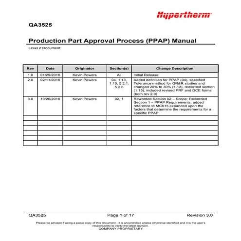 AIAG Production Part Approval Process PPAP 4Th Edition | PDF